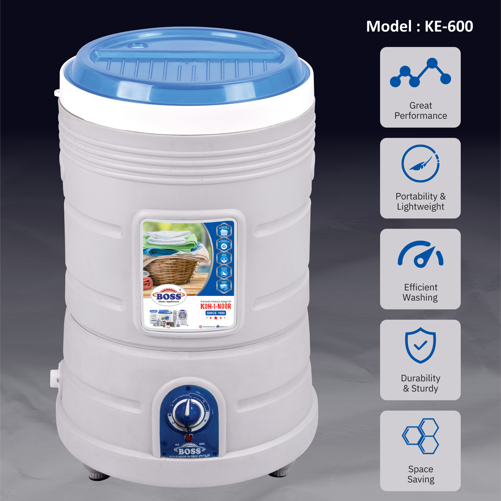 Baby Washing Machine KE-600 (4Kg) | BOSS Home Appliances